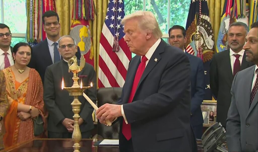 Trump Hosts Diwali Celebration at White House, Mixing Festival of ...